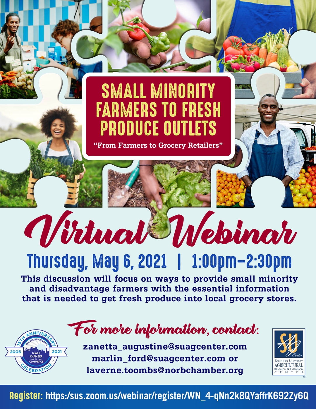 SU Ag Center, N.O. Regional Black Chamber of Commerce to host a webinar ...